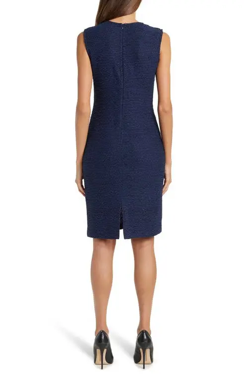St. John Slub Float Knit Sleeveless Dress