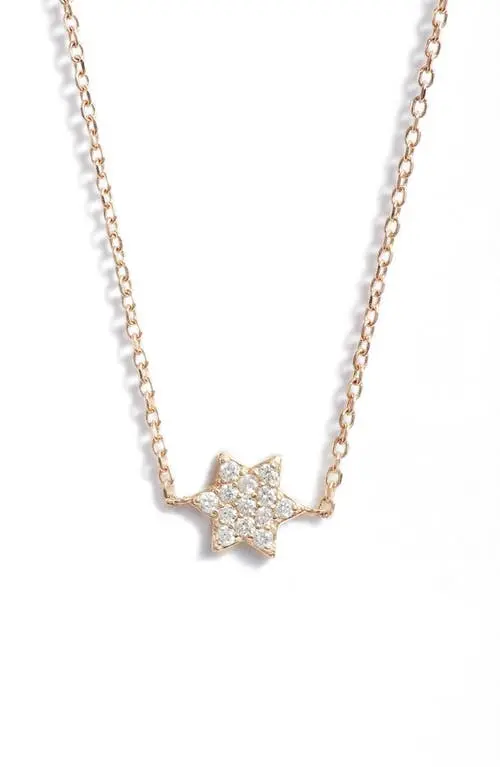 Anzie Love Letter Diamond Star Of David Pendant Necklace - Gold/diamond/16 In