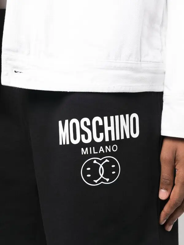 Moschino Logo-print Organic-cotton Shorts