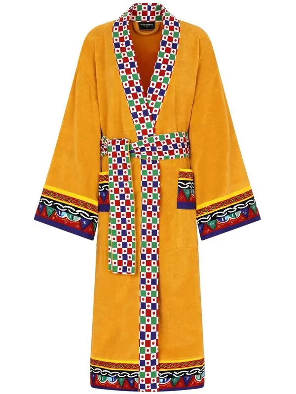 Dolce & Gabbana Terry Bath Robe - Yellow