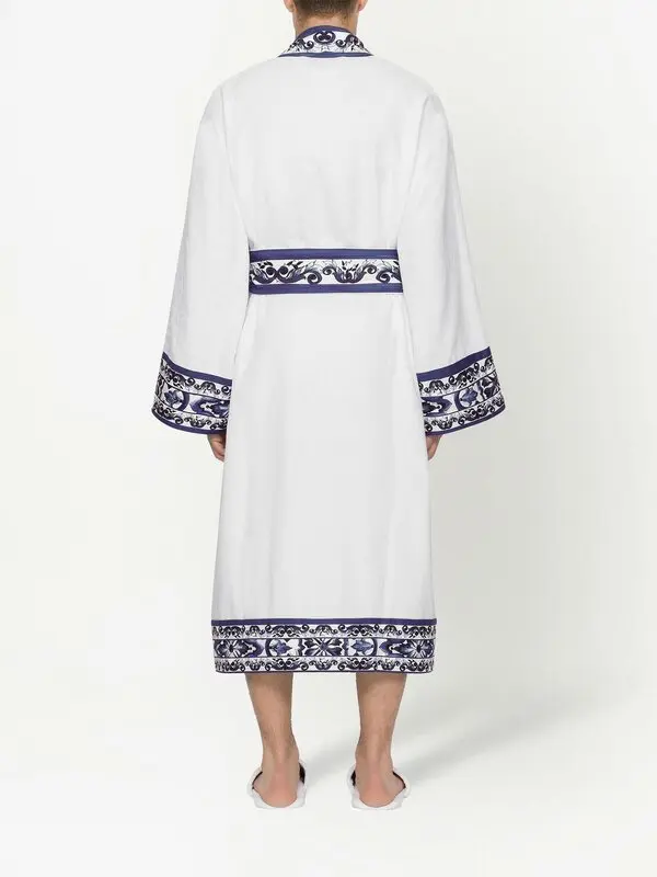 Dolce & Gabbana Terry Bath Robe - White