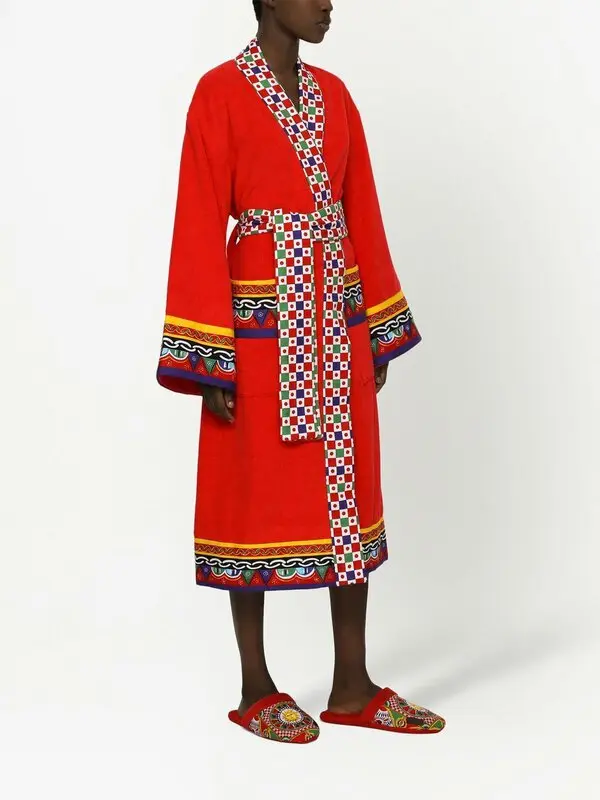 Dolce & Gabbana Terry Bath Robe - Red