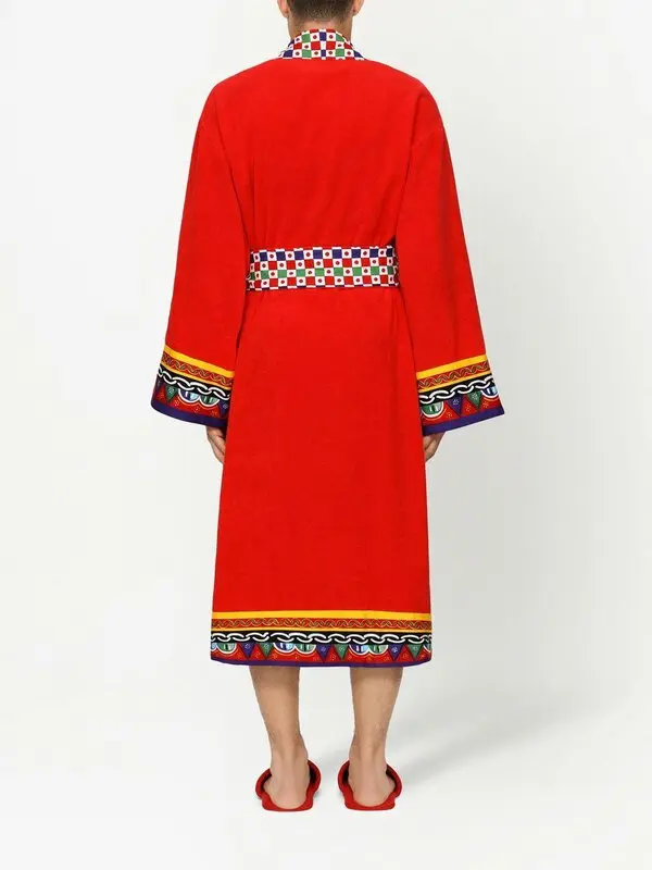 Dolce & Gabbana Terry Bath Robe - Red
