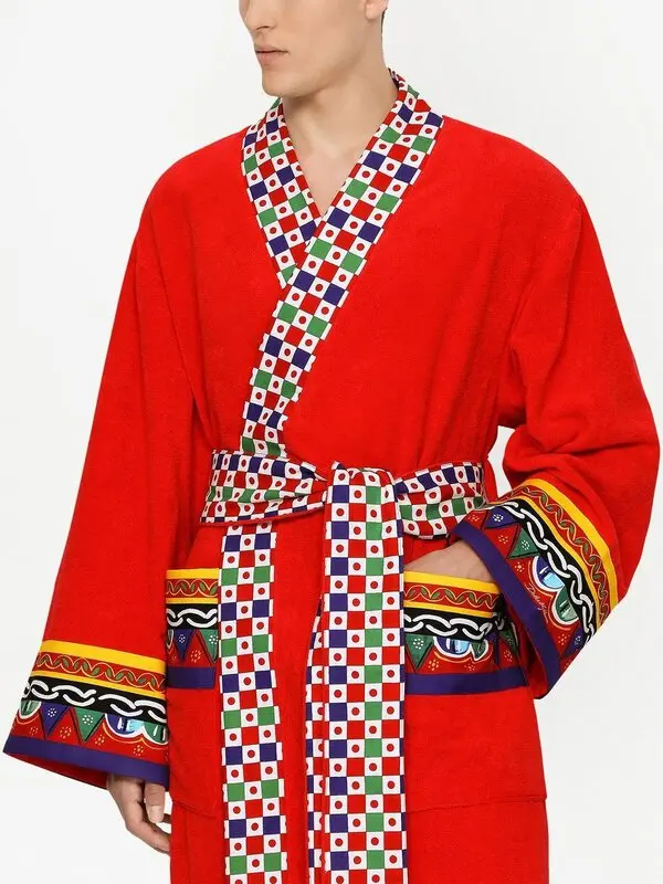 Dolce & Gabbana Terry Bath Robe - Red