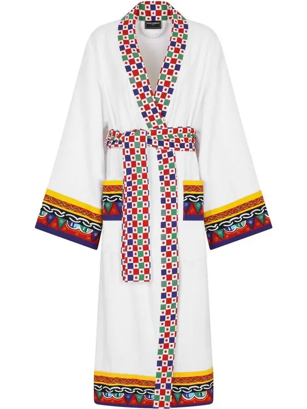 Dolce & Gabbana Terry Bath Robe - White