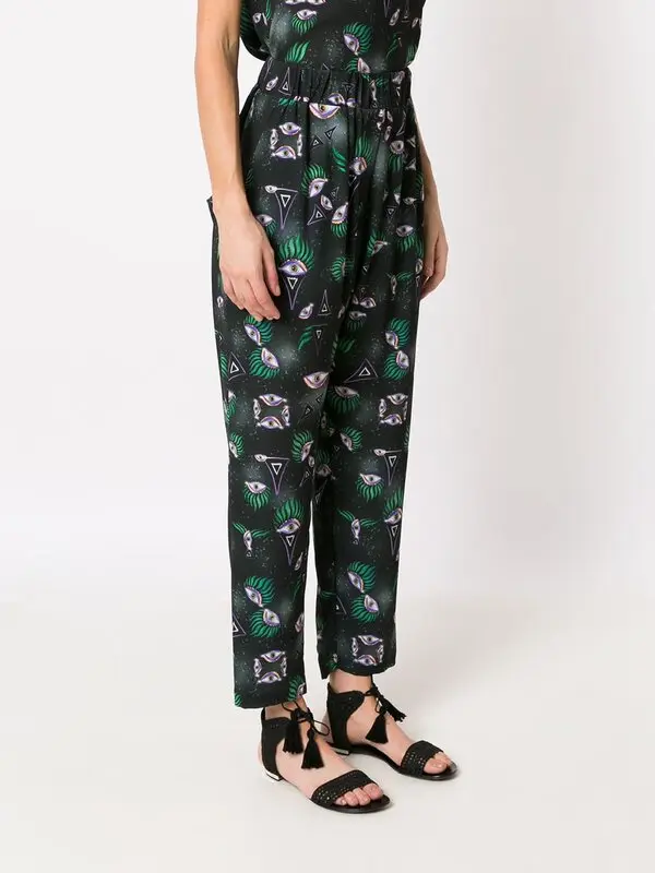 OLYMPIAH Eye-print Straight Trousers