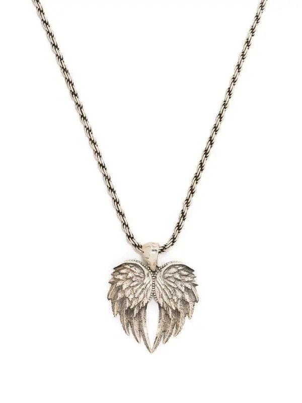 Emanuele Bicocchi Wings Pendant Necklace - Silver