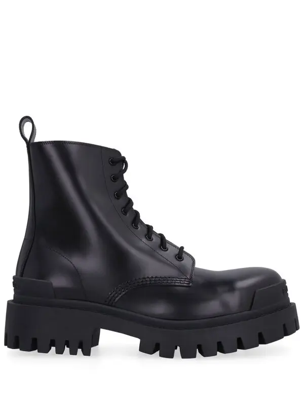 Balenciaga Strike 20mm Lace-up Boots - Black