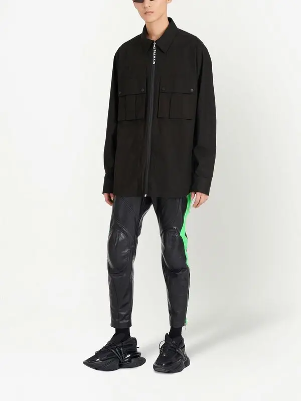 Balmain Zip-up Cotton Shirt