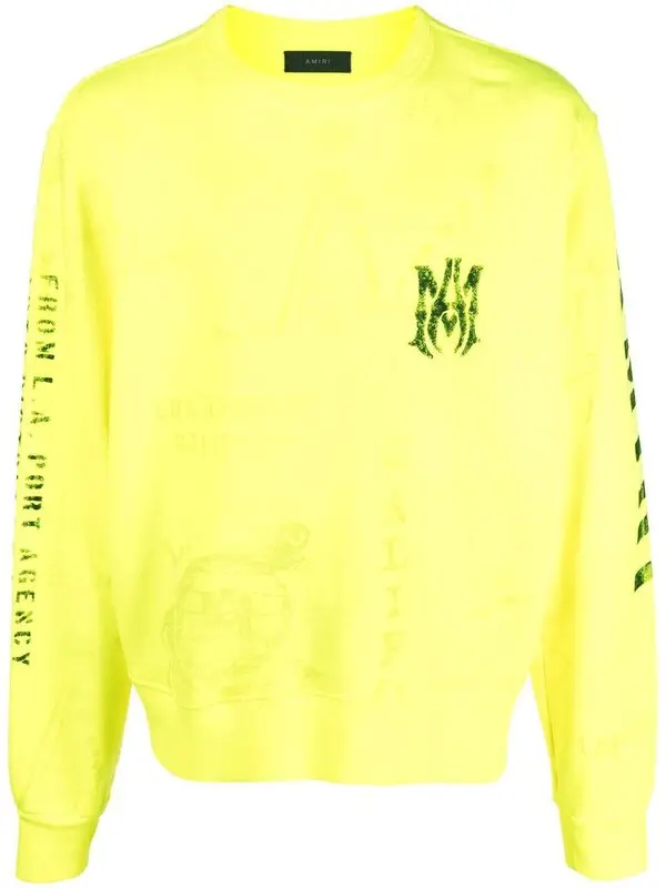 Amiri Graphic Print Crewneck Sweatshirt
