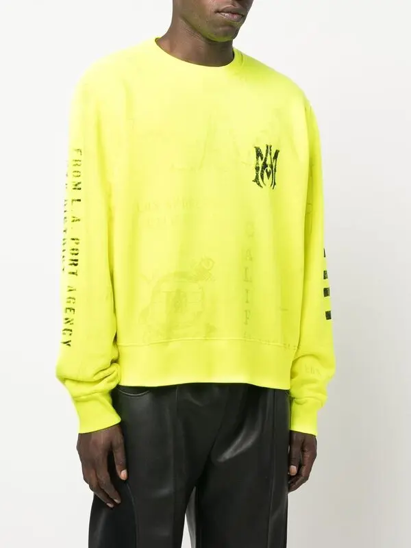 Amiri Graphic Print Crewneck Sweatshirt