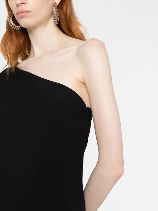 TALLER MARMO Piccolo Ubud Feather-trimmed Dress - Black