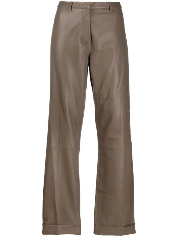 Federica Tosi Flared Leather Trousers