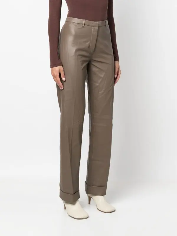 Federica Tosi Flared Leather Trousers