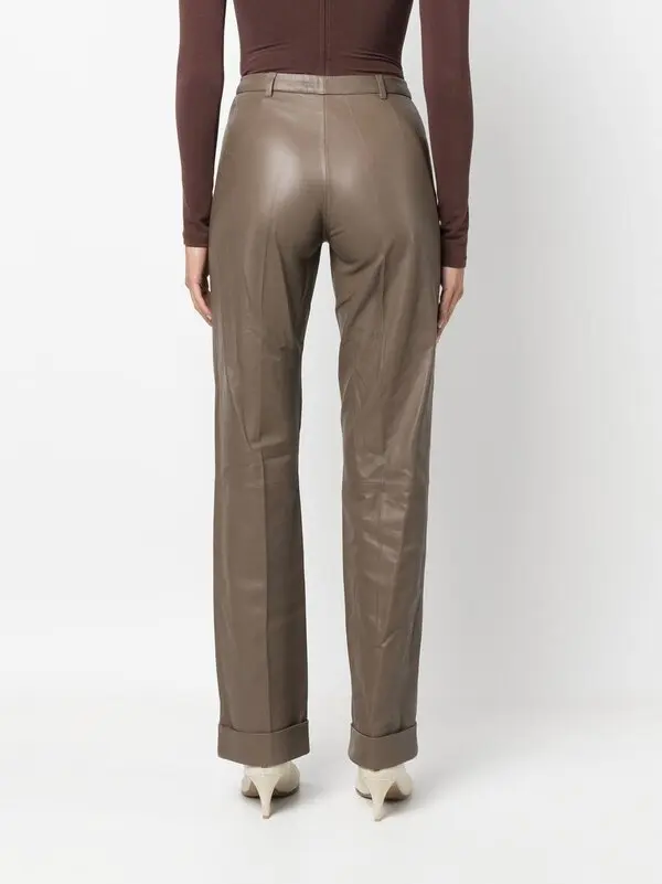 Federica Tosi Flared Leather Trousers