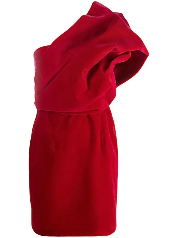 TOM FORD One-shoulder Velvet Mini Dress