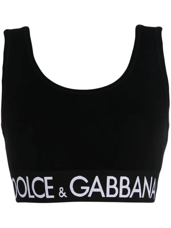 Dolce & Gabbana Logo-band Crop Tank Top