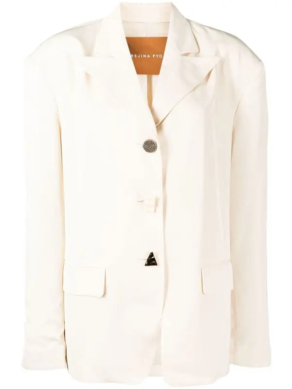 REJINA PYO Sloane Single-breasted Blazer - White