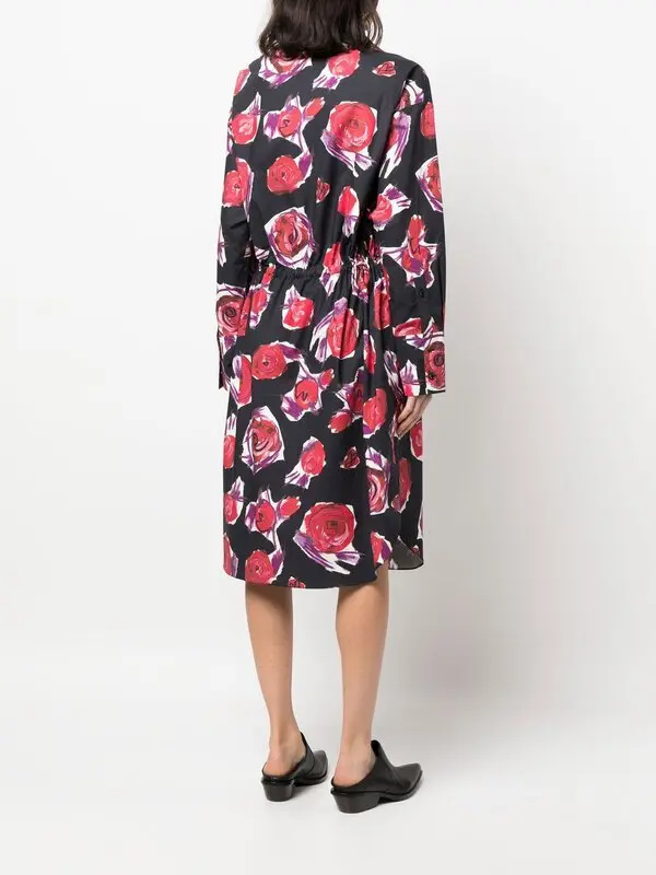 Marni Rose-print Midi Dress
