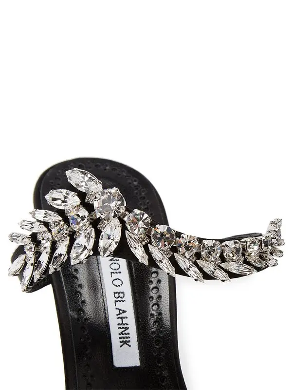 Manolo Blahnik 90mm Lurum Mules - Black