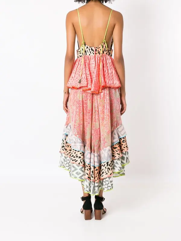 OLYMPIAH Multi-print Tiered Dress