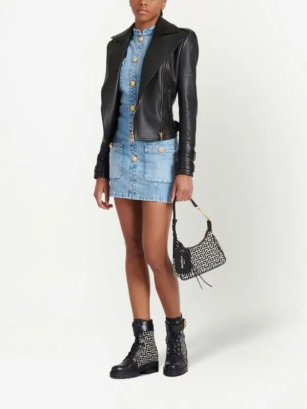 Balmain Denim Fitted Mini Dress