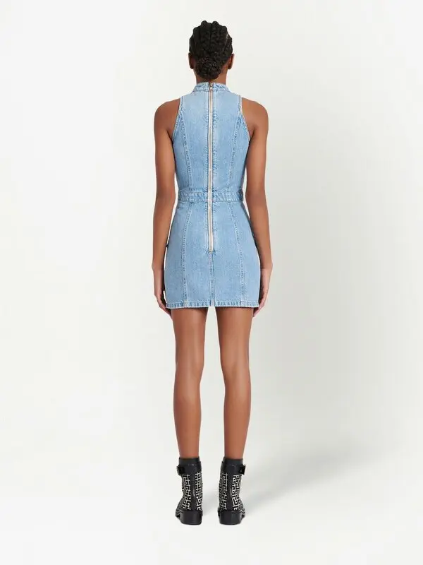 Balmain Denim Fitted Mini Dress