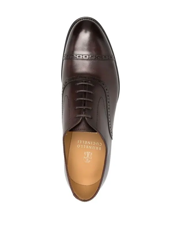 Brunello Cucinelli Lace-up Leather Oxford Shoes