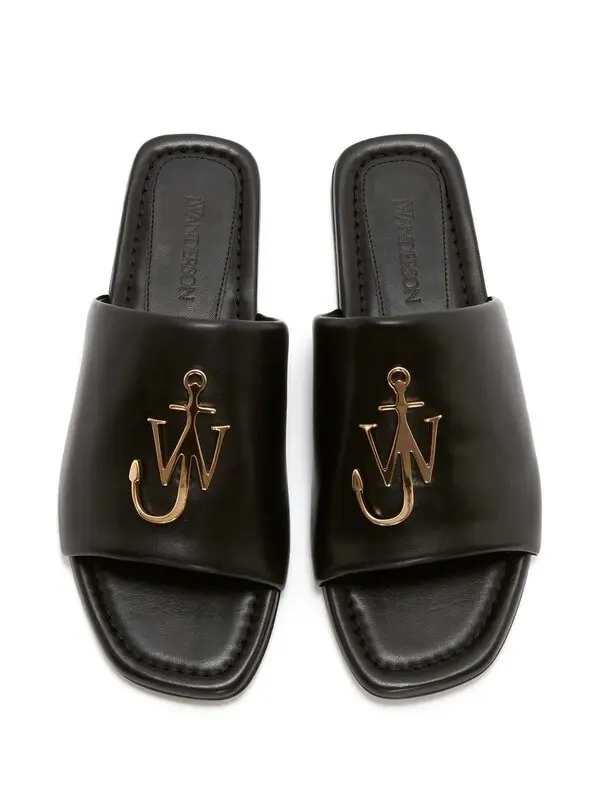JW Anderson Anchor Logo-plaque Slides - Black
