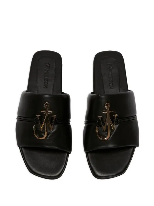 JW Anderson Anchor Logo-plaque Slides - Black