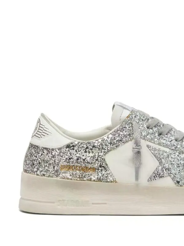GOLDEN GOOSE Stardan Glitter Sneakers - White