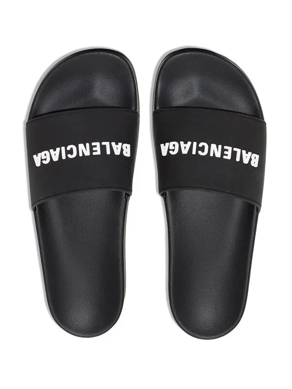 Balenciaga Logo Pool Slides