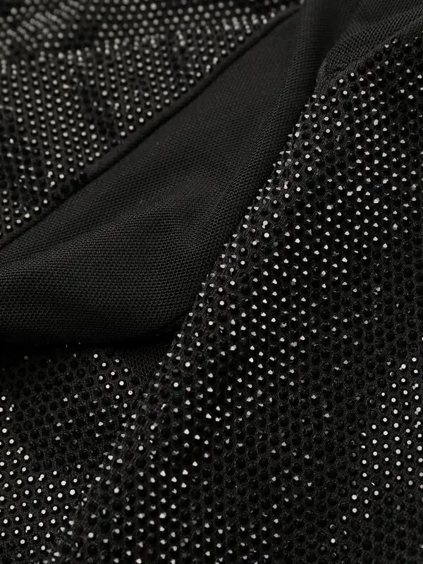 Philipp Plein Crystal-embellished Panelled Dress - Black