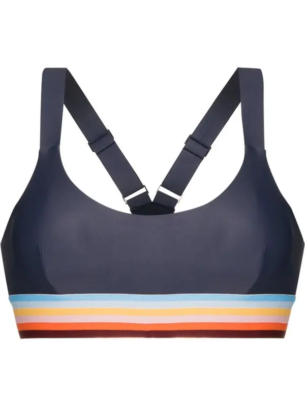 The Upside Rainbow-stripe Sports Bra