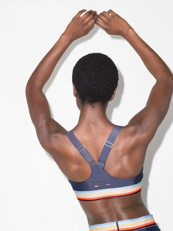 The Upside Rainbow-stripe Sports Bra
