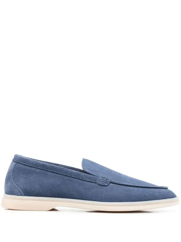 SCAROSSO Ludovico Suede Loafers - Blue