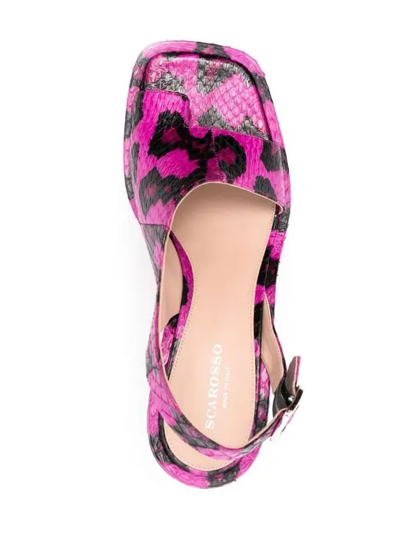 SCAROSSO Jill Snakeskin-effect Sandals
