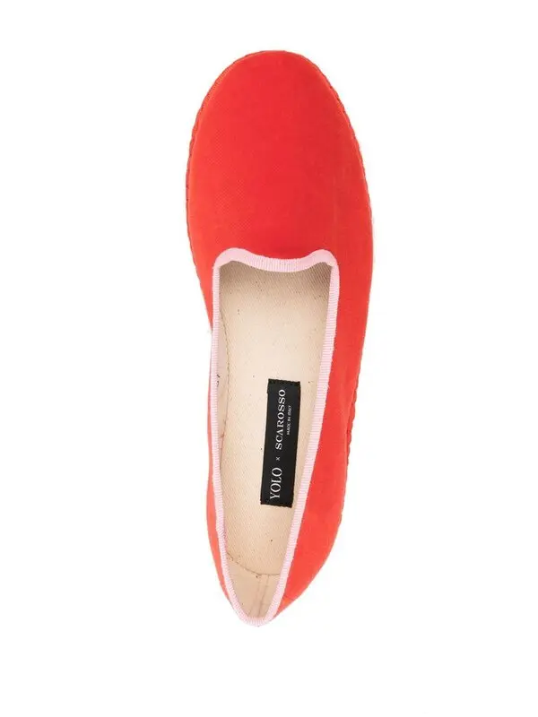SCAROSSO Valentina Velvet Slippers - Red
