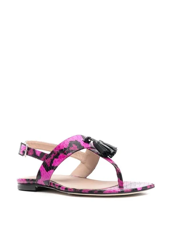 SCAROSSO Emma Snakeskin-effect Sandals