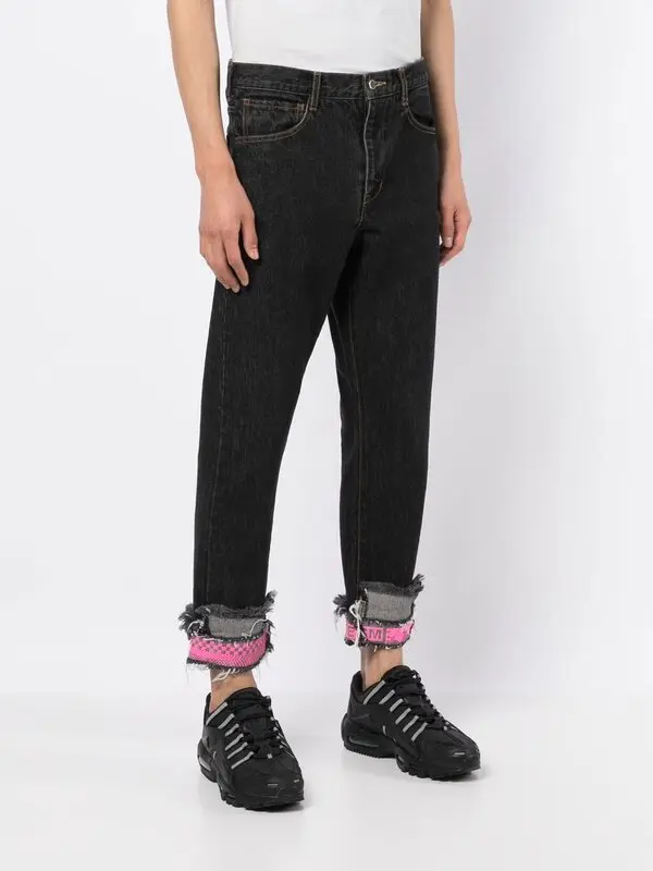 Facetasm Cropped Patchwork Jeans