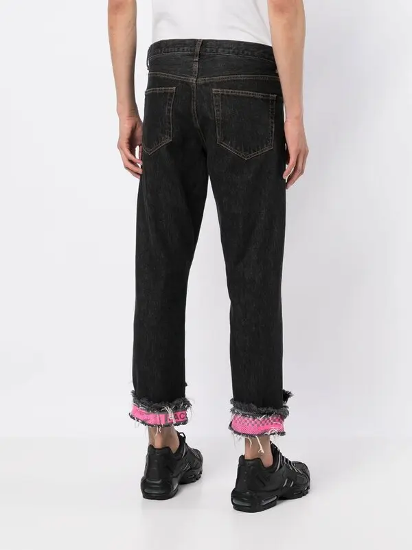 Facetasm Cropped Patchwork Jeans