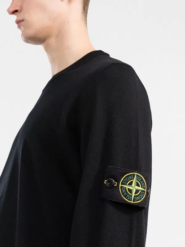 Stone Island Logo-patch Crew Neck Jumper