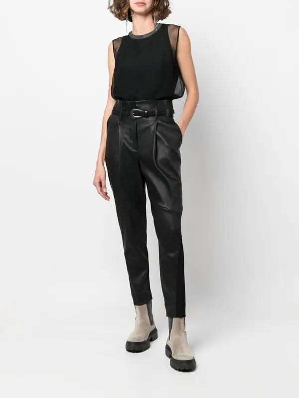Brunello Cucinelli Woven Tapered-leg Trousers