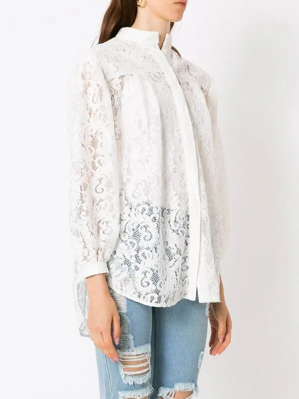 OLYMPIAH Branch Lace-print Shirt