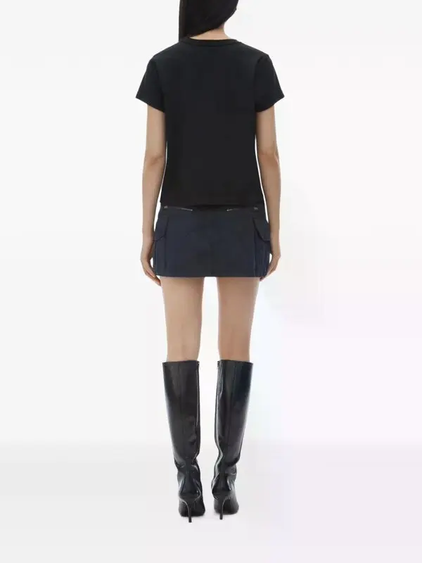 Alexander Wang Puff Logo Cotton Jersey T-shirt - Black