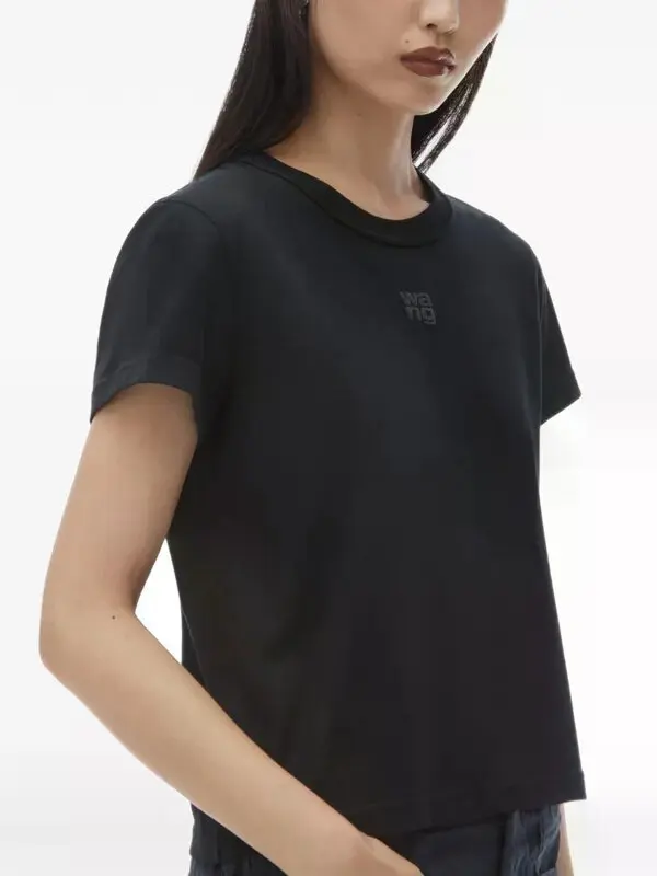 Alexander Wang Puff Logo Cotton Jersey T-shirt - Black