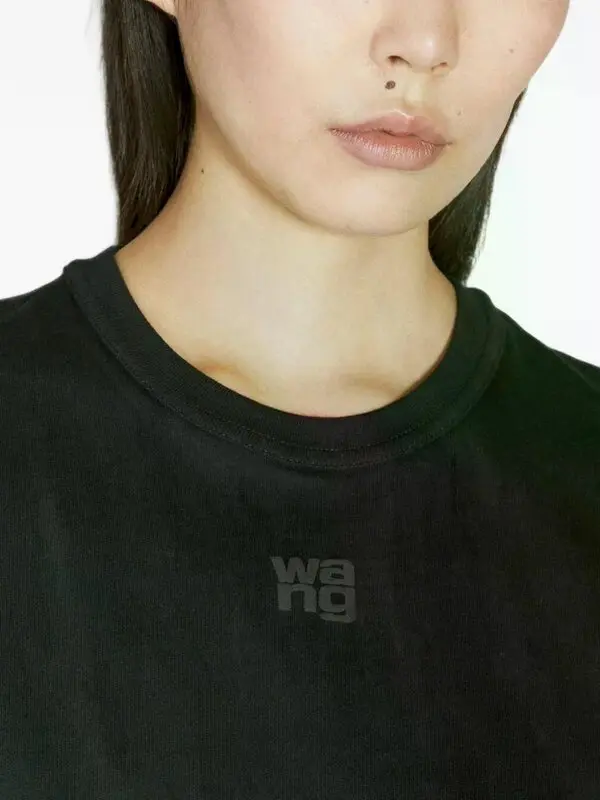 Alexander Wang Puff Logo Cotton Jersey T-shirt - Black