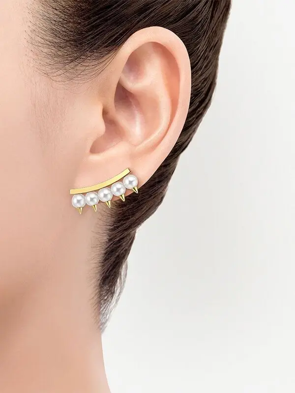 TASAKI 18k Yellow Danger Pearl Plus Earrings