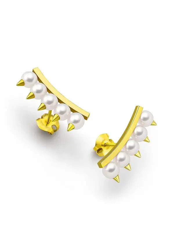 TASAKI 18k Yellow Danger Pearl Plus Earrings