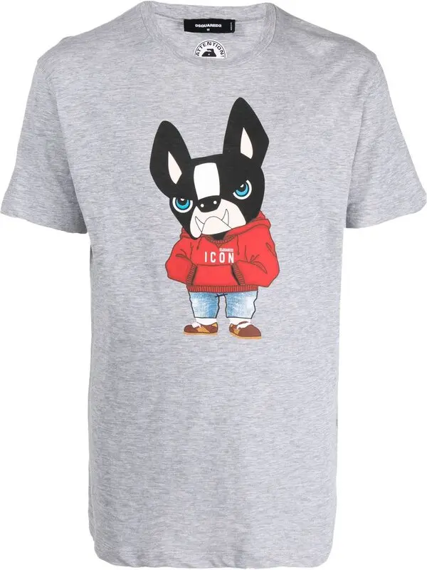 Dsquared2 Cartoon Short-sleeve T-shirt - Grey